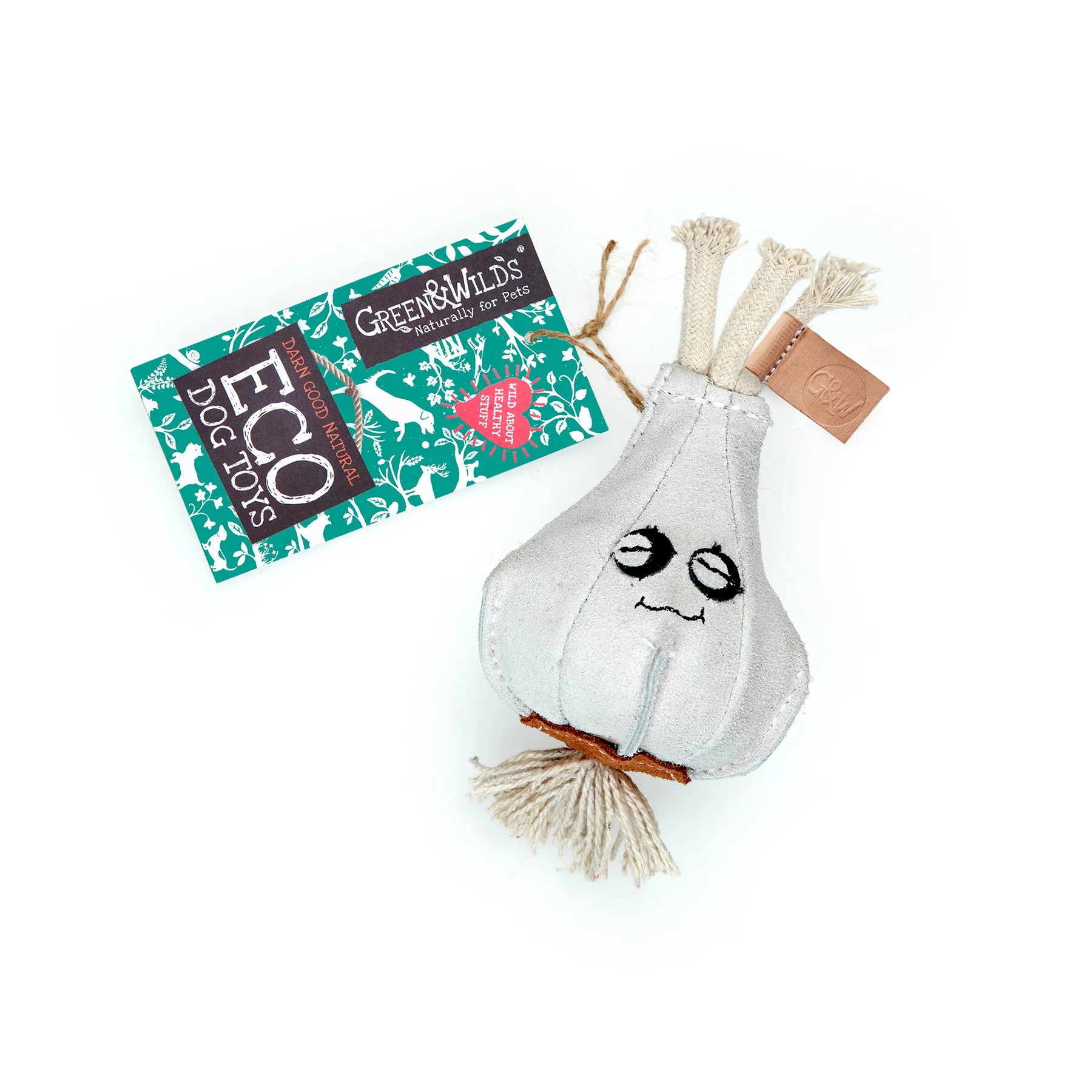 Gary the Garlic, Eco Dog Toy – Paws on Floor